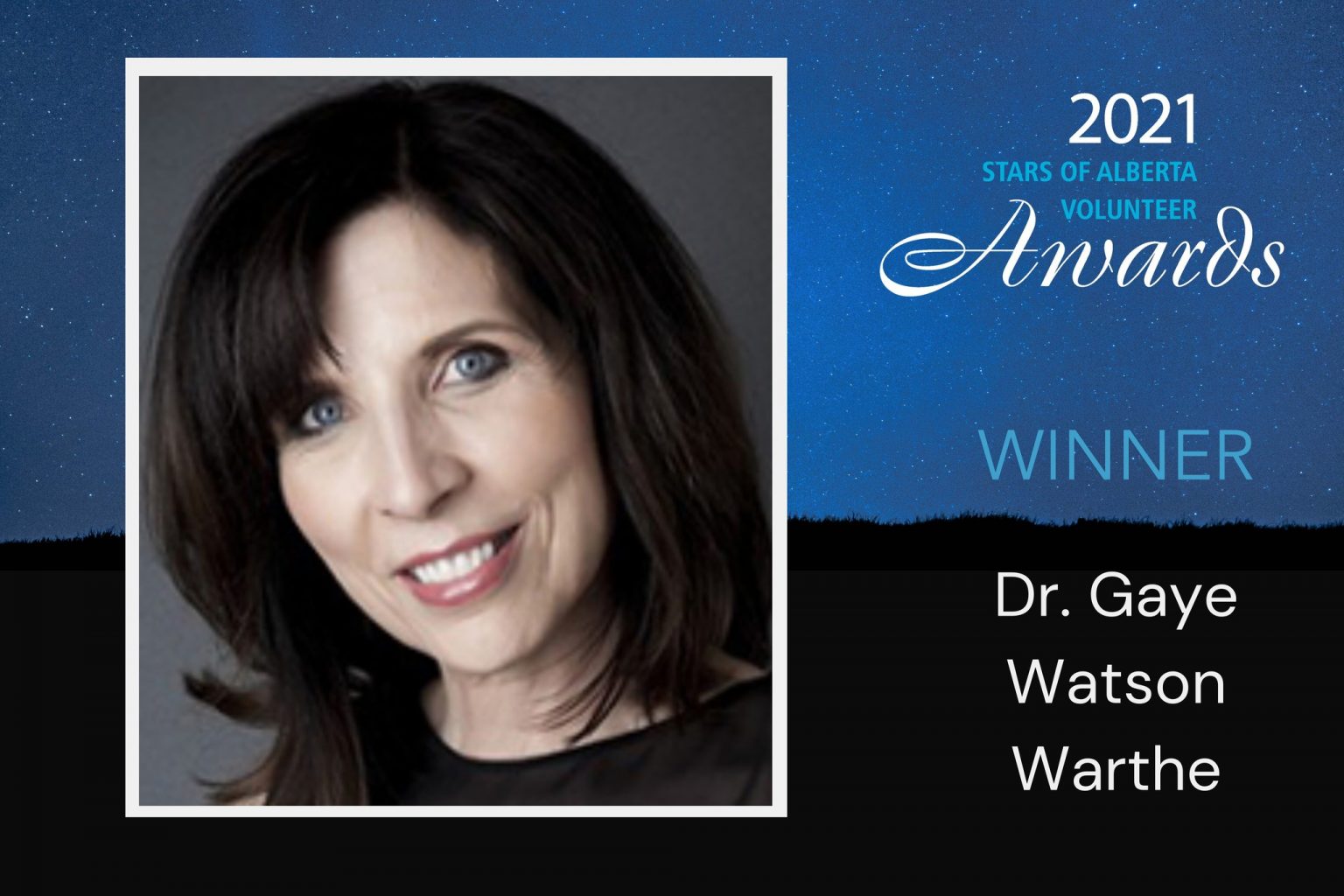 Dr. Gaye Warthe, ACWS Board President, Receives a 2021 Stars of Alberta ...